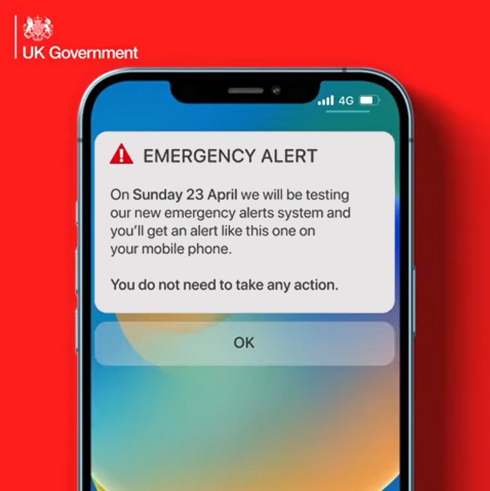 Emergency Alerts Service Test on Sunday 23rd April | NIAS